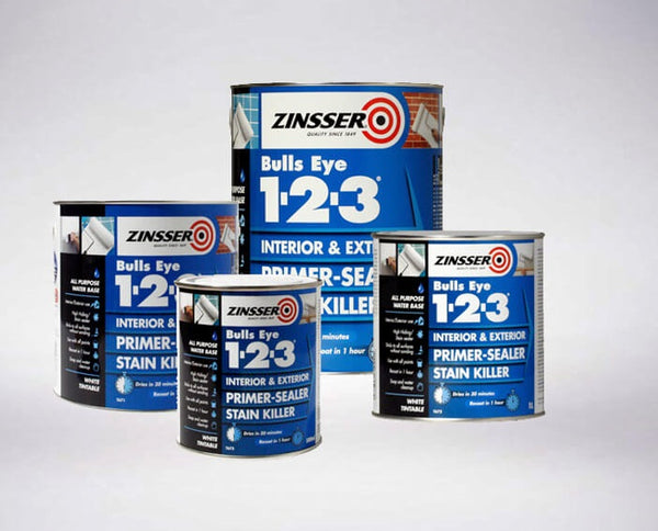 Zinsser Bulls Eye 1-2-3 - Primer-sealer - Stain Killer - All Sizes | DIY DIRECT