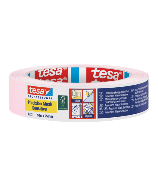 Tesa Precision Masking Tape Sensitive (14 days) Pink | DIY DIRECT