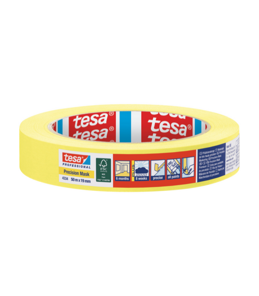 Tesa Precision Masking Tape Indoor (6 months) Yellow | DIY DIRECT