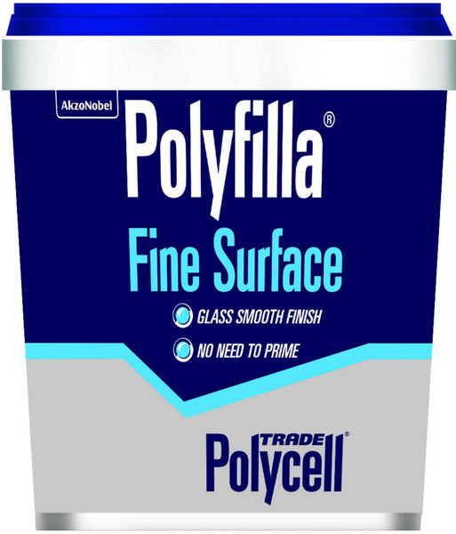 Polycell Trade Polyfilla Fine Surface Filler - Ready Mixed - 500g or 1 ...