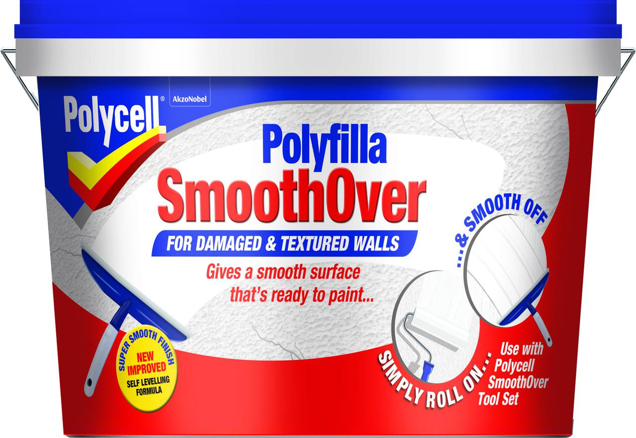 Polycell Smoothover For Cracked / Damaged / Textured Walls - 5 or 2.5 ...