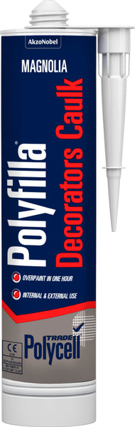 Polycell Trade Polyfilla Decorators Caulk Tube - All Colours and Sizes ...