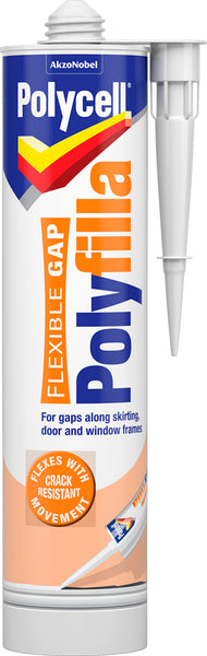 Polycell Polyfilla Flexible Gap Filler - Cartridge or Ready Mixed Tube ...