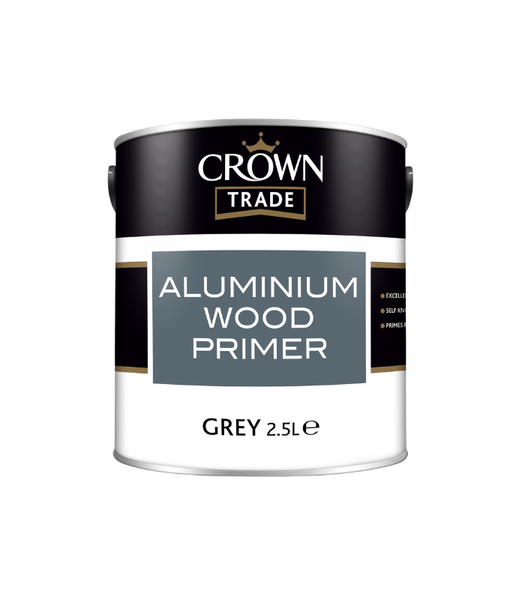 Crown Trade Aluminium Wood Primer - Grey - 2.5L | DIY DIRECT