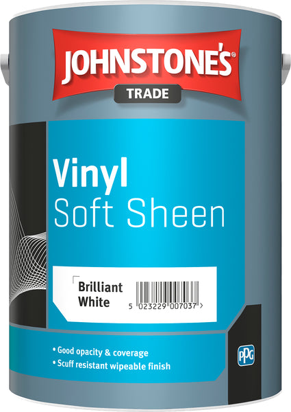 Johnstones Trade Vinyl Soft Sheen Paint - Brilliant White | DIY DIRECT