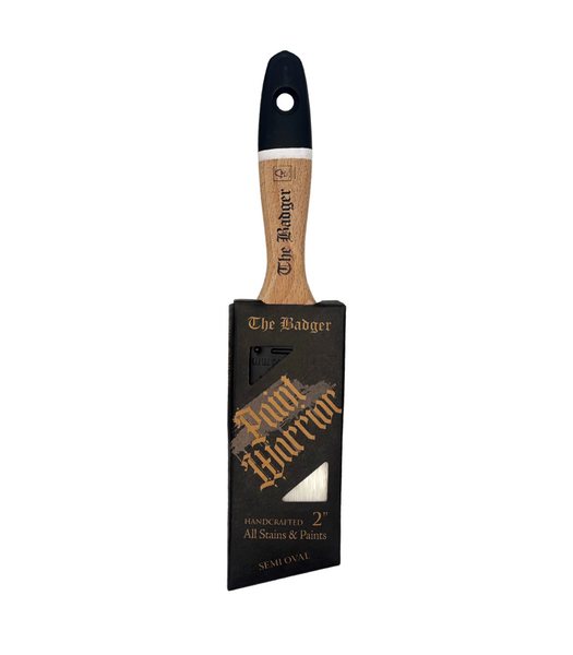Paint Warrior Badger Oval Angle Bever Tail Paint Brush - All Sizes ...