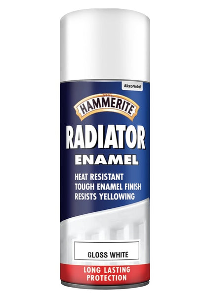 Hammerite - Radiator Enamel Metal Paint White - Satin or Gloss | DIY DIRECT