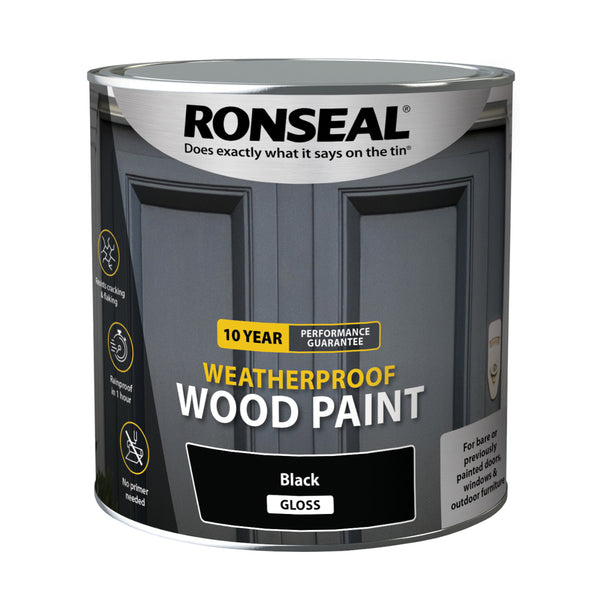 Ronseal 10 Year Weatherproof Wood Paint - All Colours Finishes and Siz ...