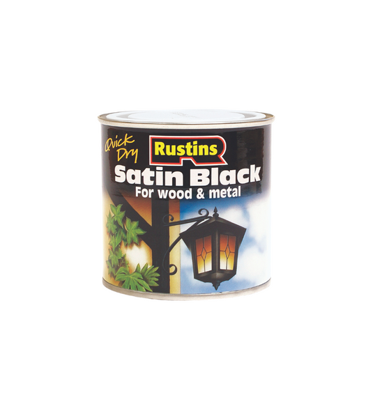Rustins Satin Black Paint - All Sizes | DIY DIRECT