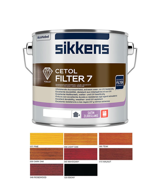 Sikkens Cetol Filter 7 Plus Woodstain Paint - All Sizes - All Colours ...