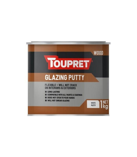 Toupret Glazing Putty White - 1Kg | DIY DIRECT