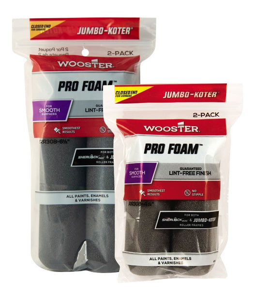 Wooster Jumbo Koter Pro Foam Mini Roller Sleeves - Twin Pack | DIY DIRECT